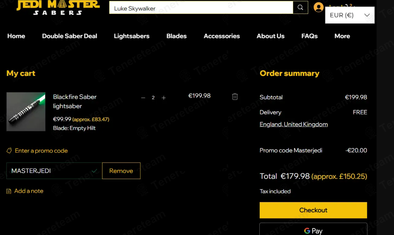 40% OFF Jedi Master Sabers UK Coupon Codes - May 2026 Promo Codes