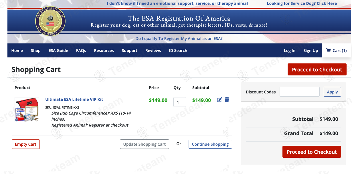 70% OFF ESA Registration Coupon Codes - September 2025 Promo Codes